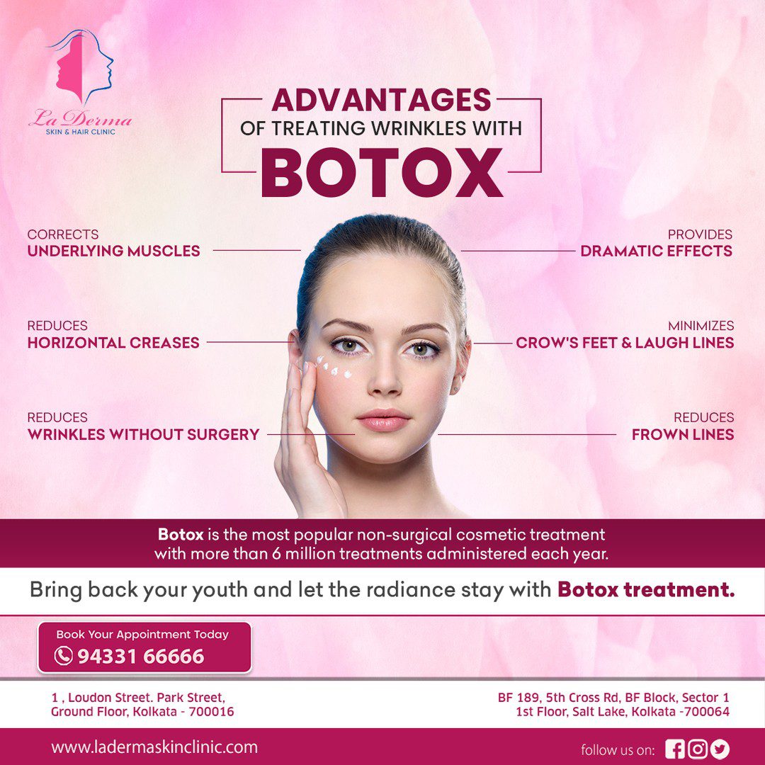 Advantages of Treating Wrinkles With Botox - La Derma Skin Clinic Kolkata